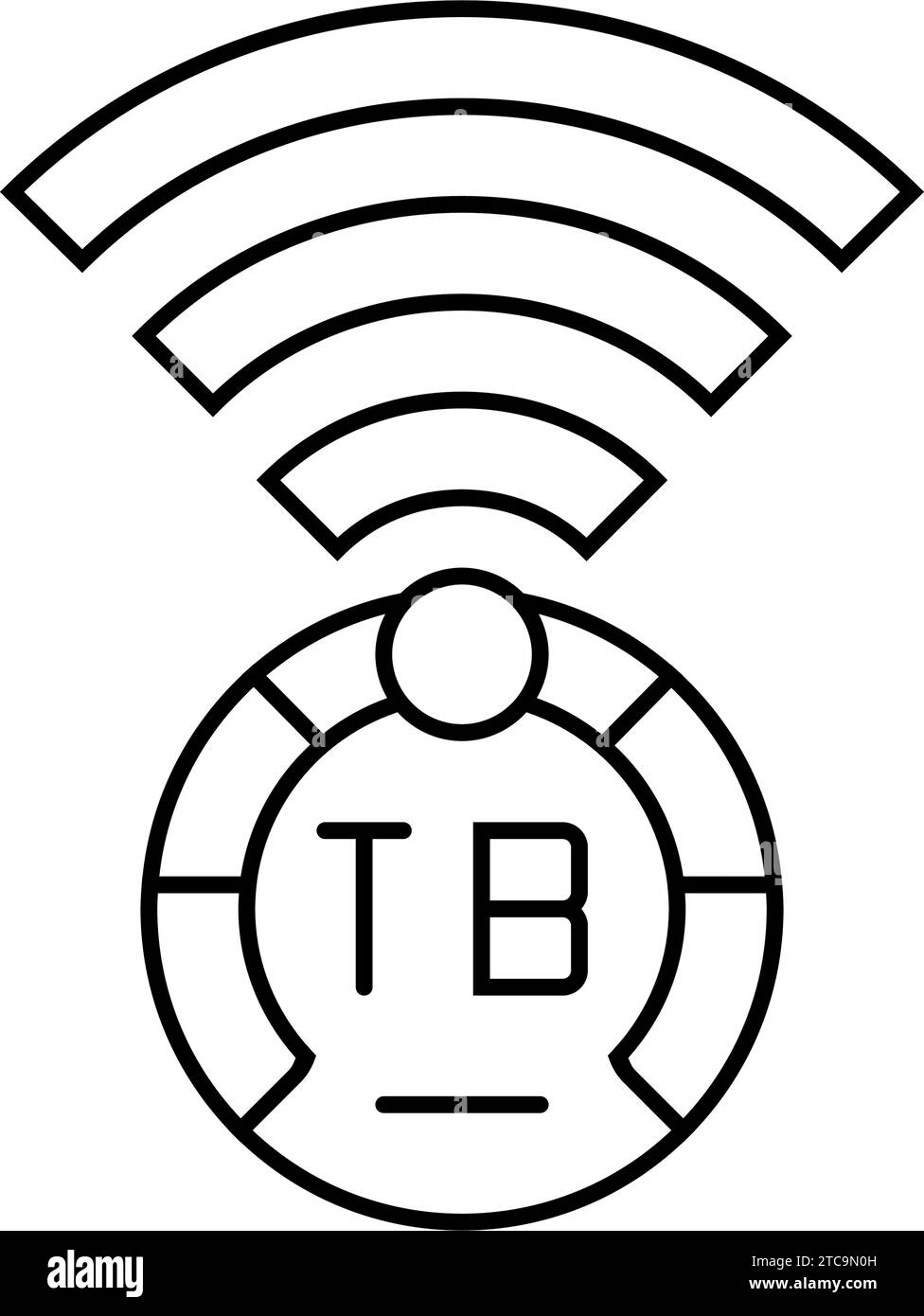 terabyte internet speed future technology line icon vector illustration ...