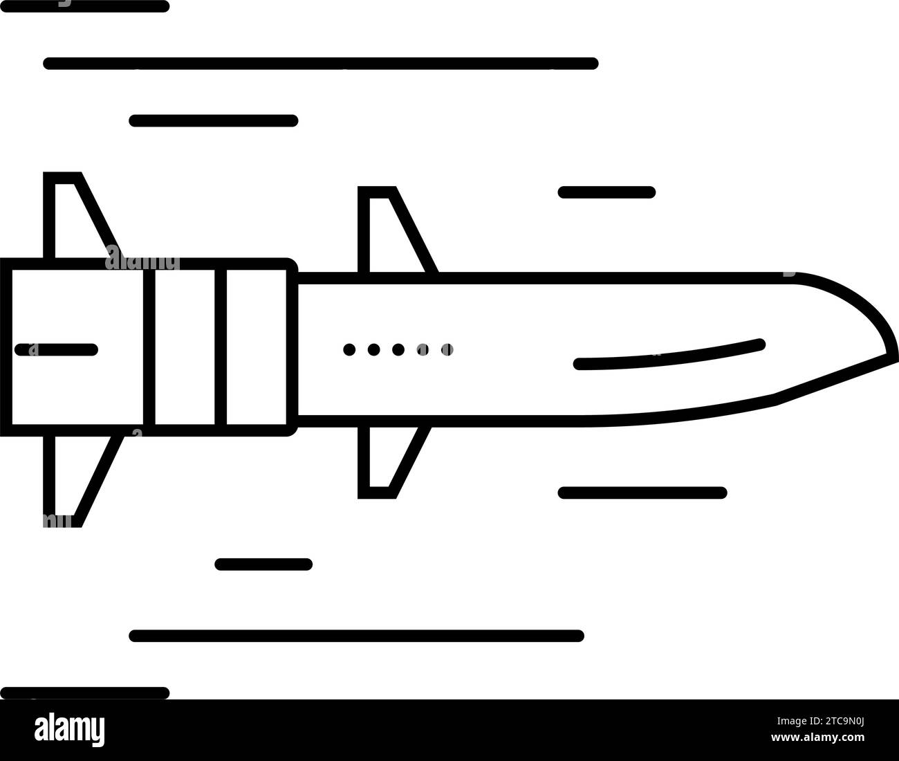 hypersonic missiles future technology line icon vector illustration ... hypersonic missiles future technology line icon vector illustration ...