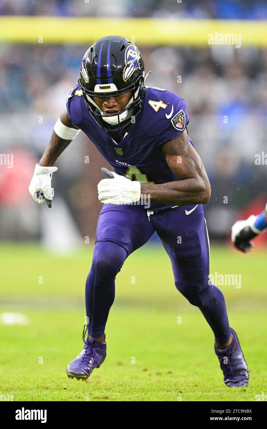 Baltimore Ravens wide receiver Zay Flowers (4) in action during the ...