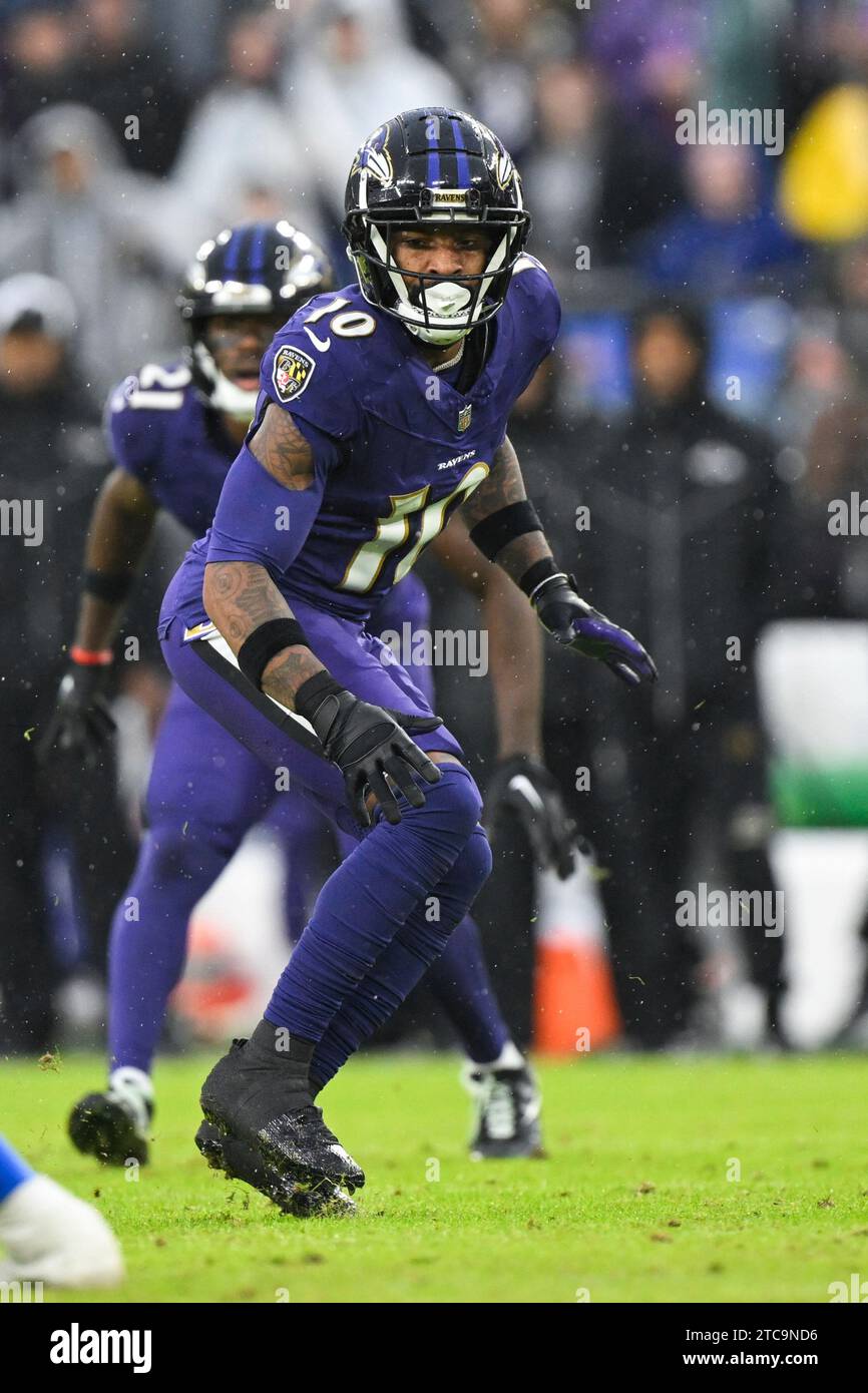 Baltimore Ravens cornerback Arthur Maulet (10) in action during the ...