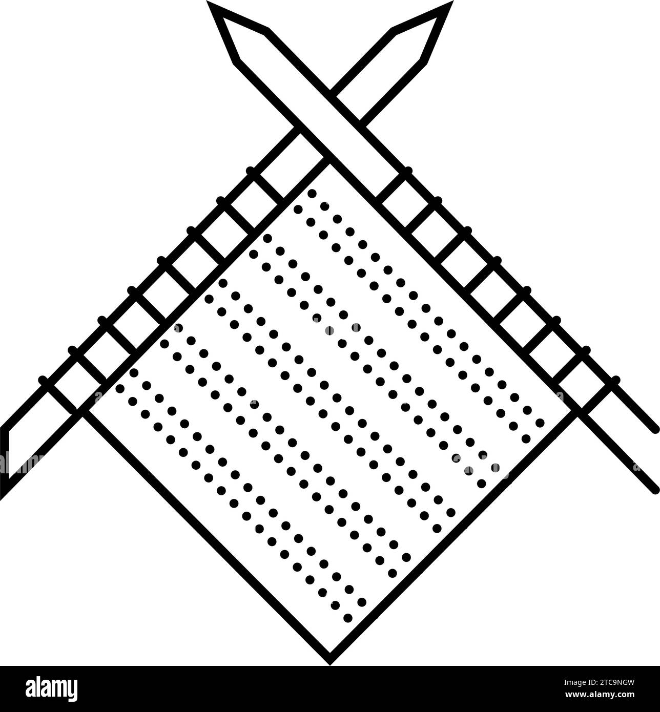 handmade knit knitting wool line icon vector illustration Stock Vector ...