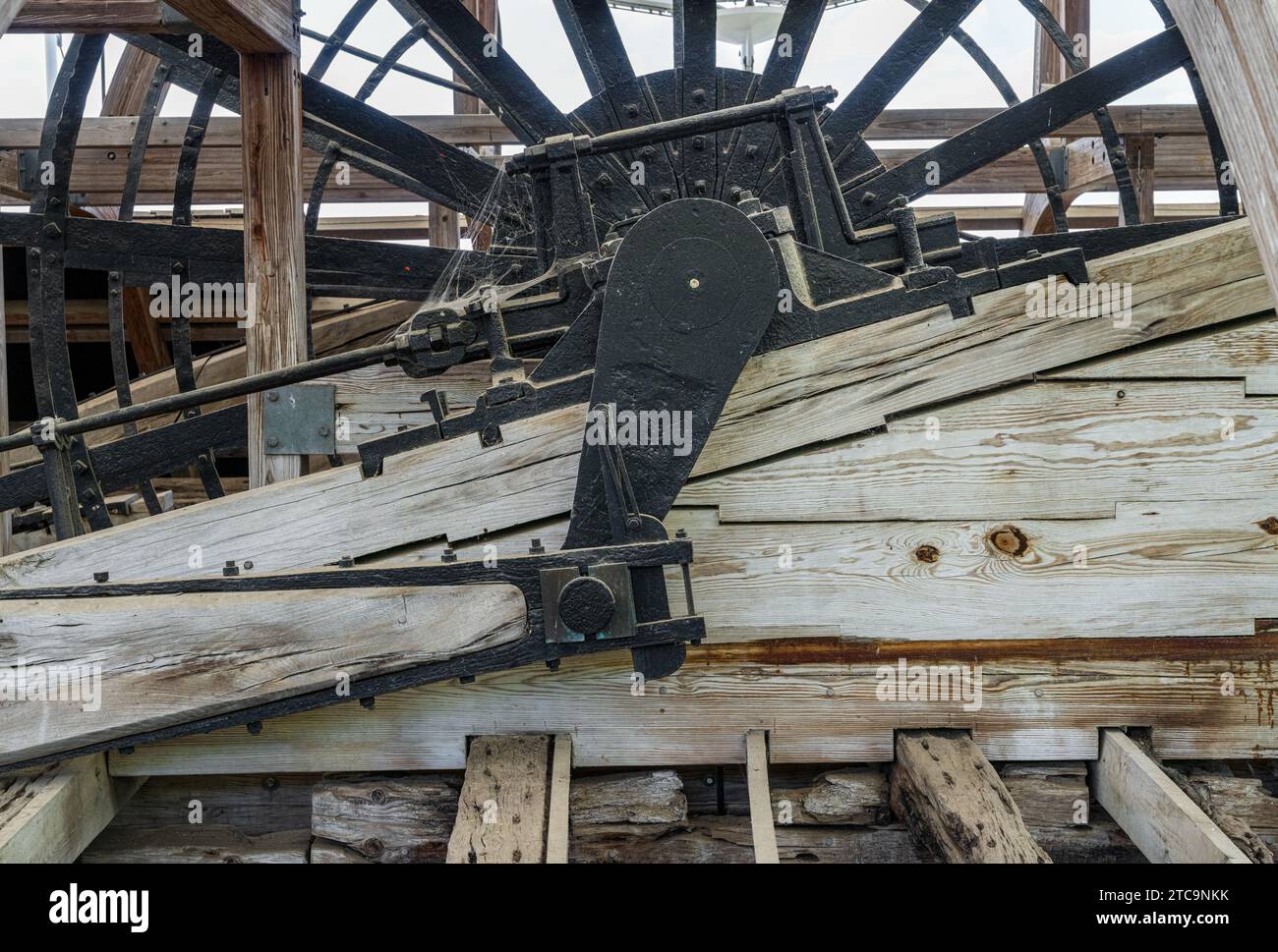 Paddle wheel of the restored iron clad steamship USS Cairo in the ...