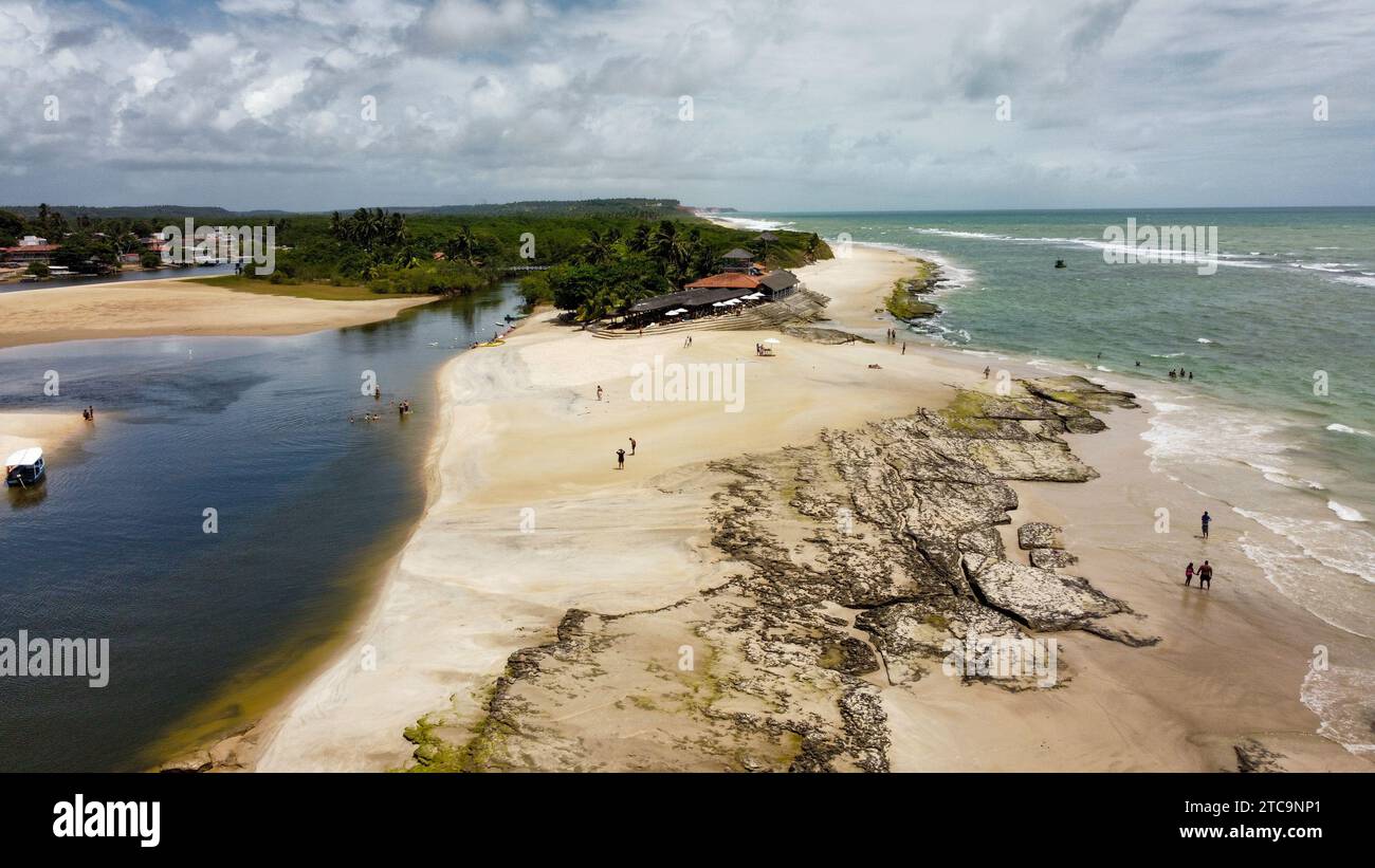 Dunas de Marapè. Amazing complex between beach and river. Brasile Stock ...