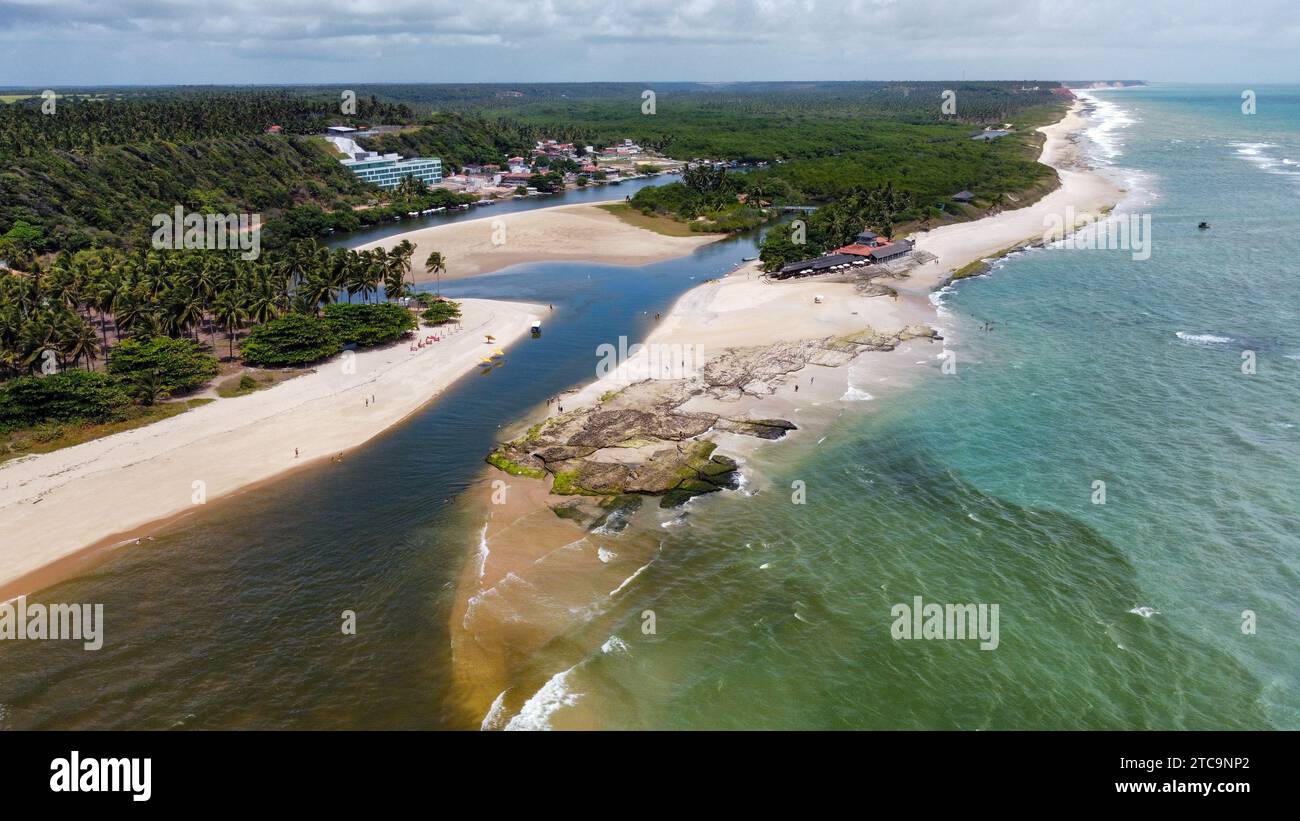 Dunas de Marapè. Amazing complex between beach and river. Brasile Stock ...