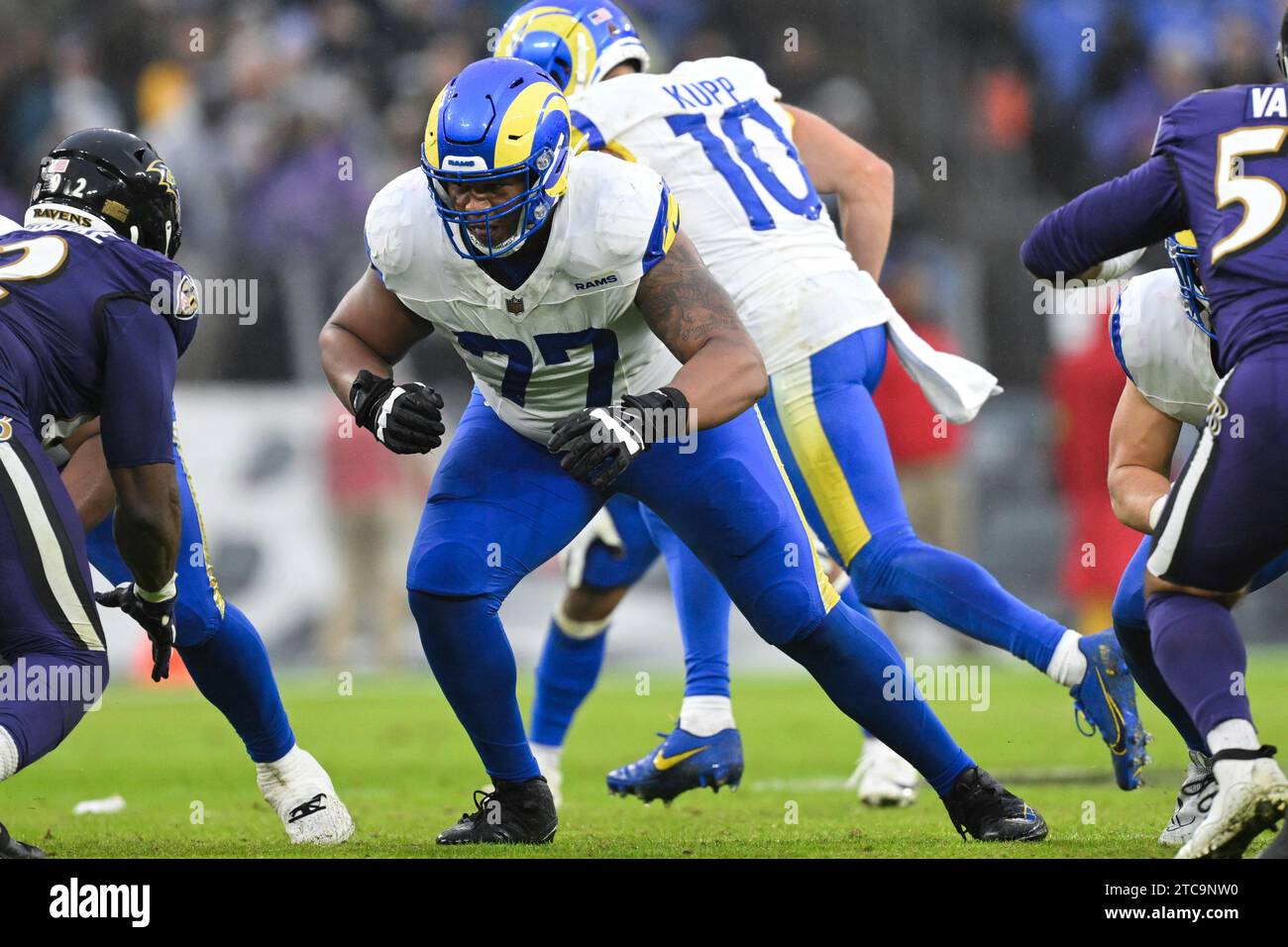Los Angeles Rams offensive tackle Alaric Jackson (77) in action during ...