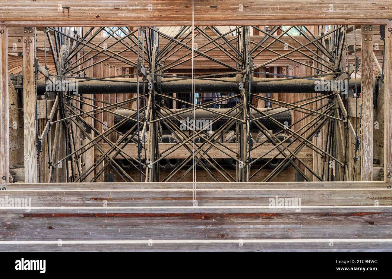 Paddle wheel of the restored iron clad steamship USS Cairo in the ...