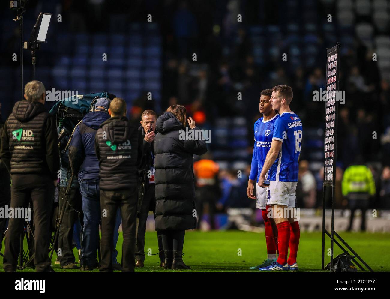 Portsmouth goal scorers Kusini Yengi and Conor Shaughnessy interviewed ...