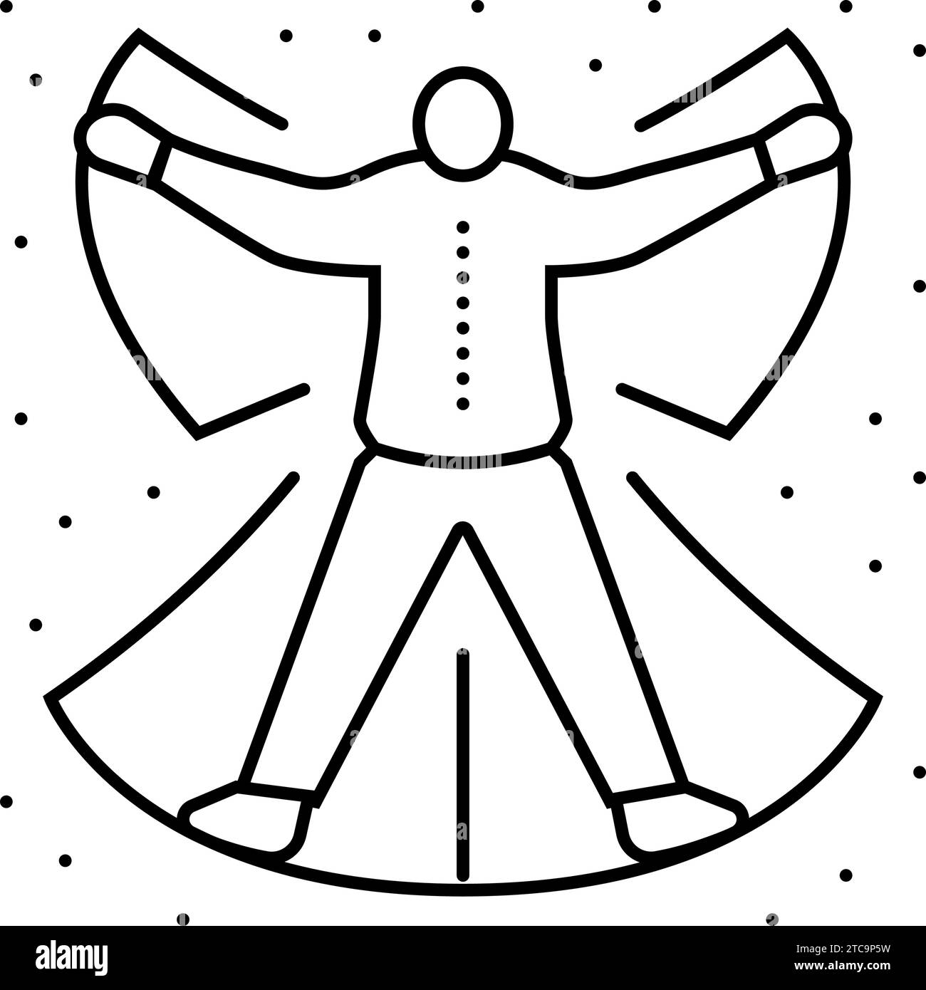 snow angel winter season line icon vector illustration Stock Vector ...