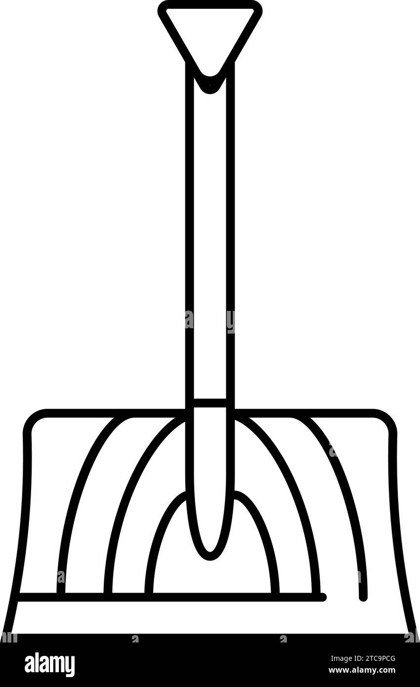 snow shovel winter season line icon vector illustration Stock Vector ...