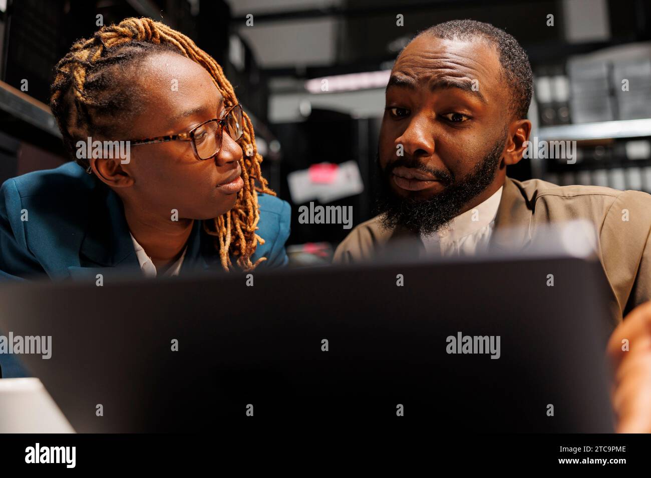 African american detective explaining criminology student crime case ...