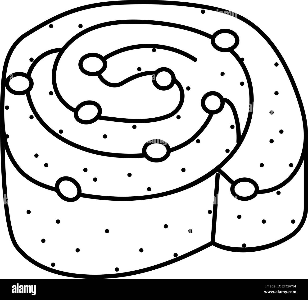 cranberry bun food meal line icon vector illustration Stock Vector ...