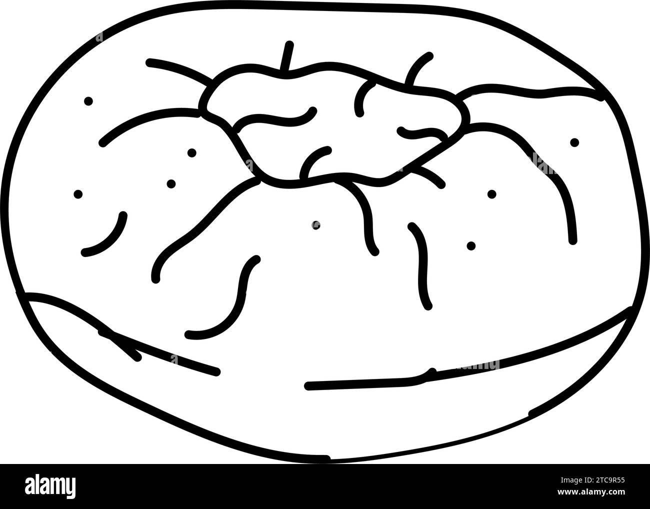 lemon bun food meal line icon vector illustration Stock Vector Image ...