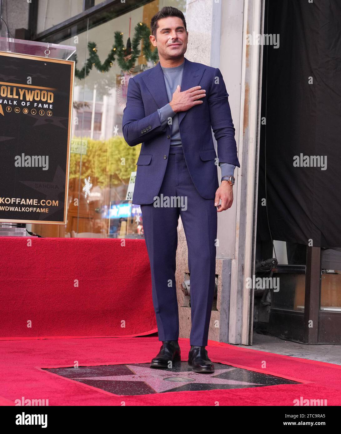 Los Angeles, USA. 11th Dec, 2023. Zac Efron at his Star On The ...