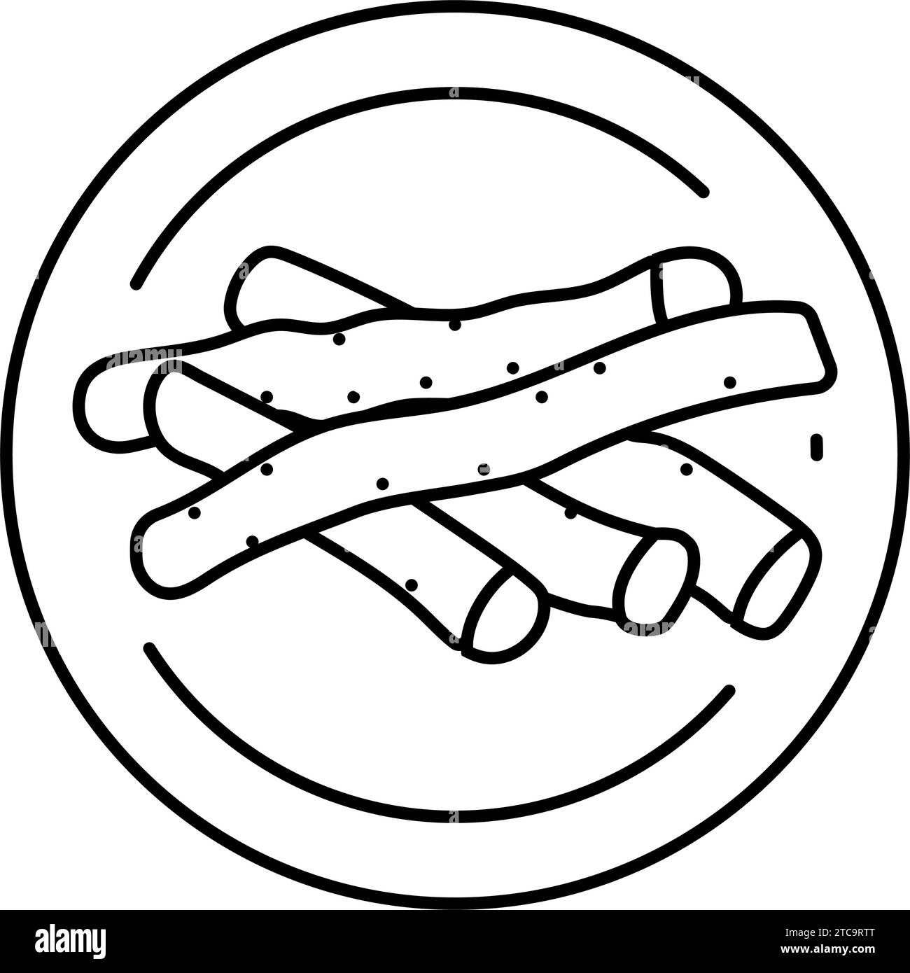 licorice root cosmetic plant line icon vector illustration Stock Vector ...