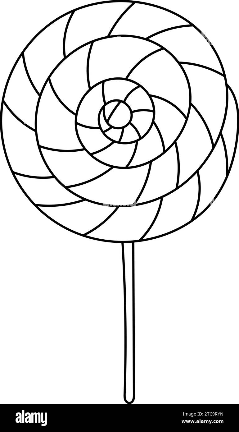 This Coloring Page For Kids, Titled Candy On A Stick, Encourages ...