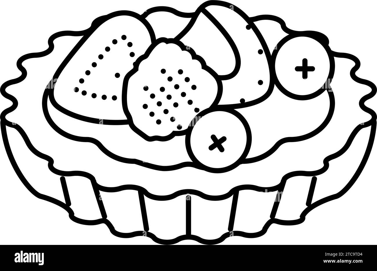 Fruit tart icon Black and White Stock Photos & Images - Alamy