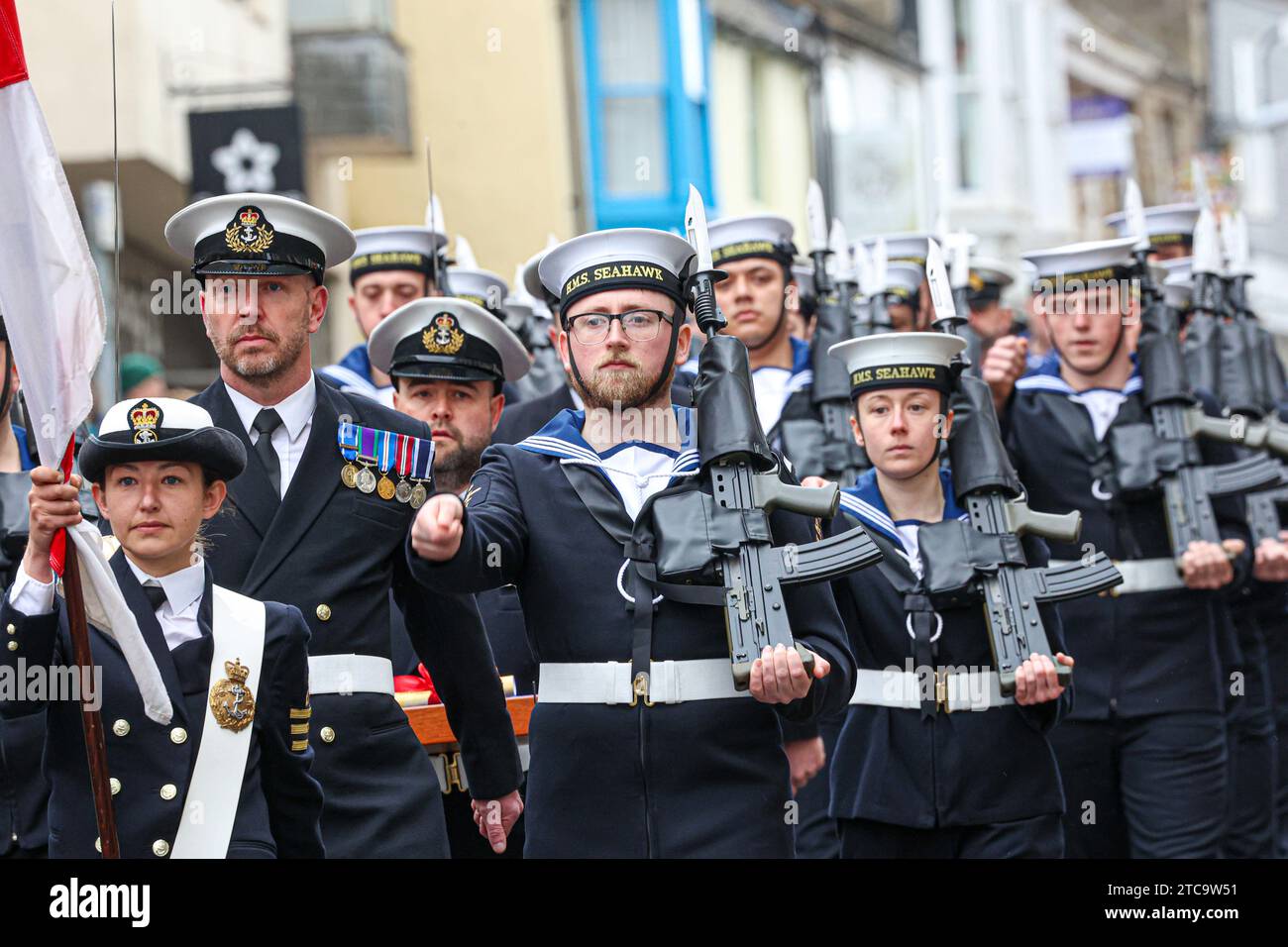 The Freedom of Helston Parade led by cadets from RNAS Culdrose & HMS ...