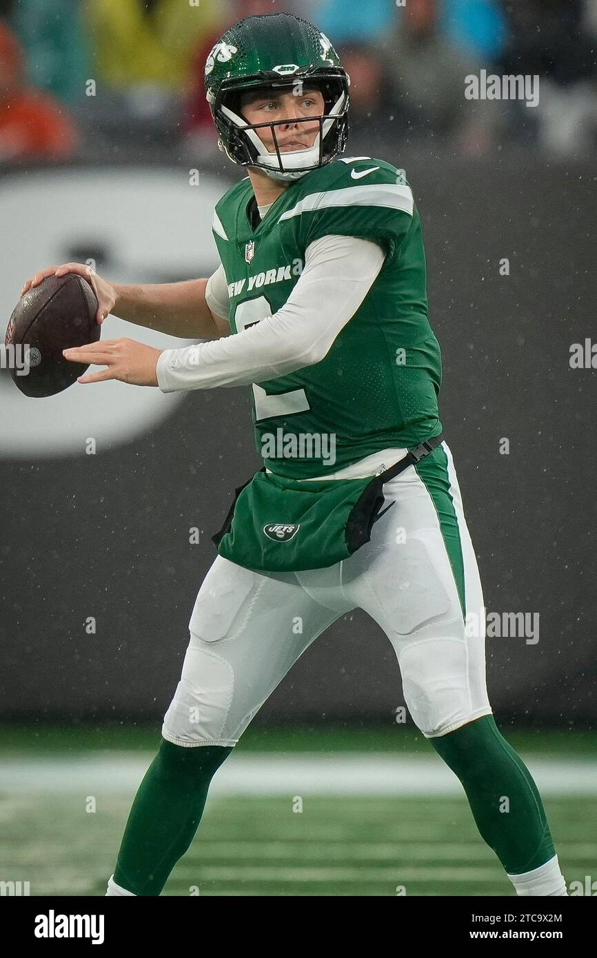 New York Jets quarterback Zach Wilson (2) during an NFL football game ...