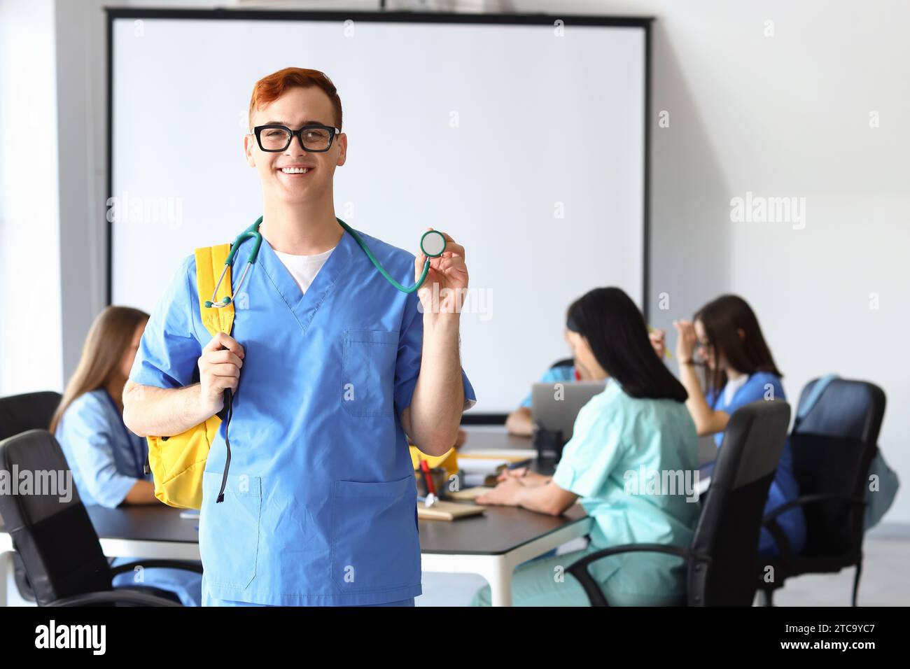 Male medical student at university Stock Photo - Alamy