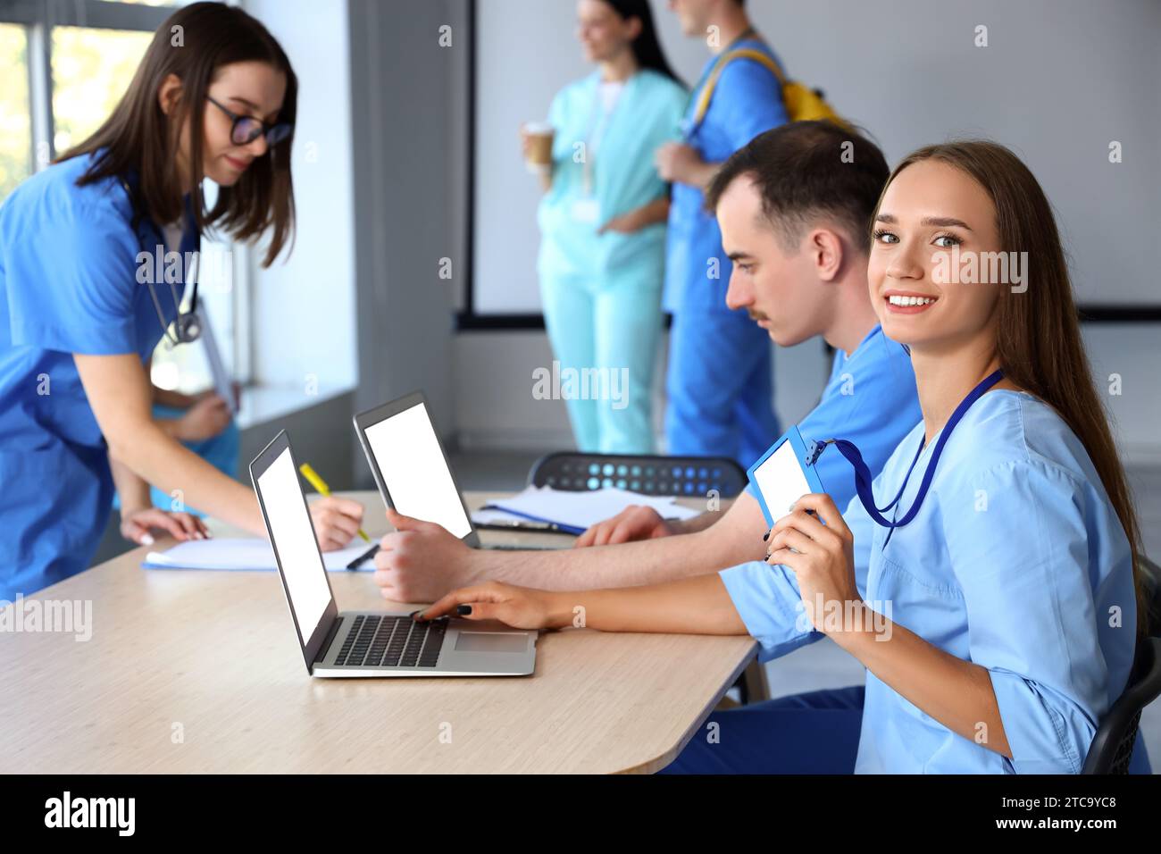 Group of medical students at university Stock Photo - Alamy