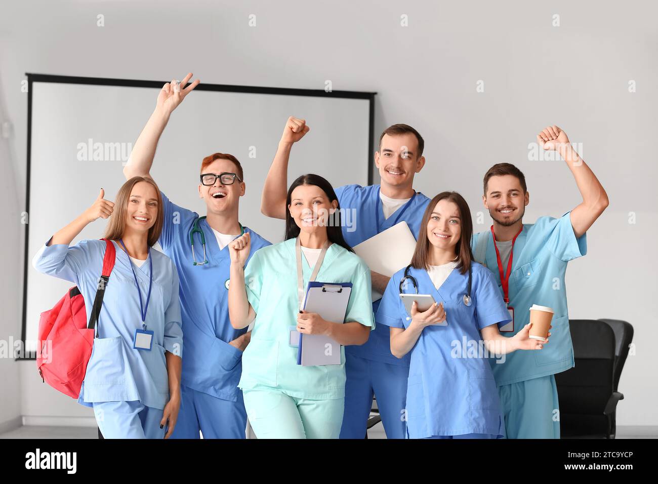 Group of medical students at university Stock Photo - Alamy