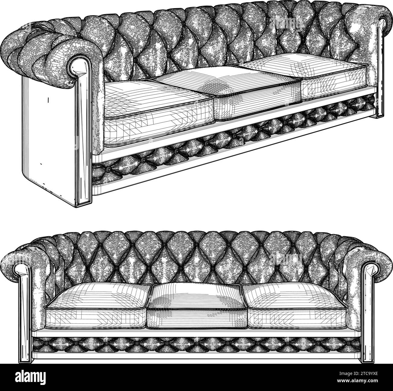 Antique Sofa Vector Illustration Isolated On White Background A Vector Illustration Of Classic 