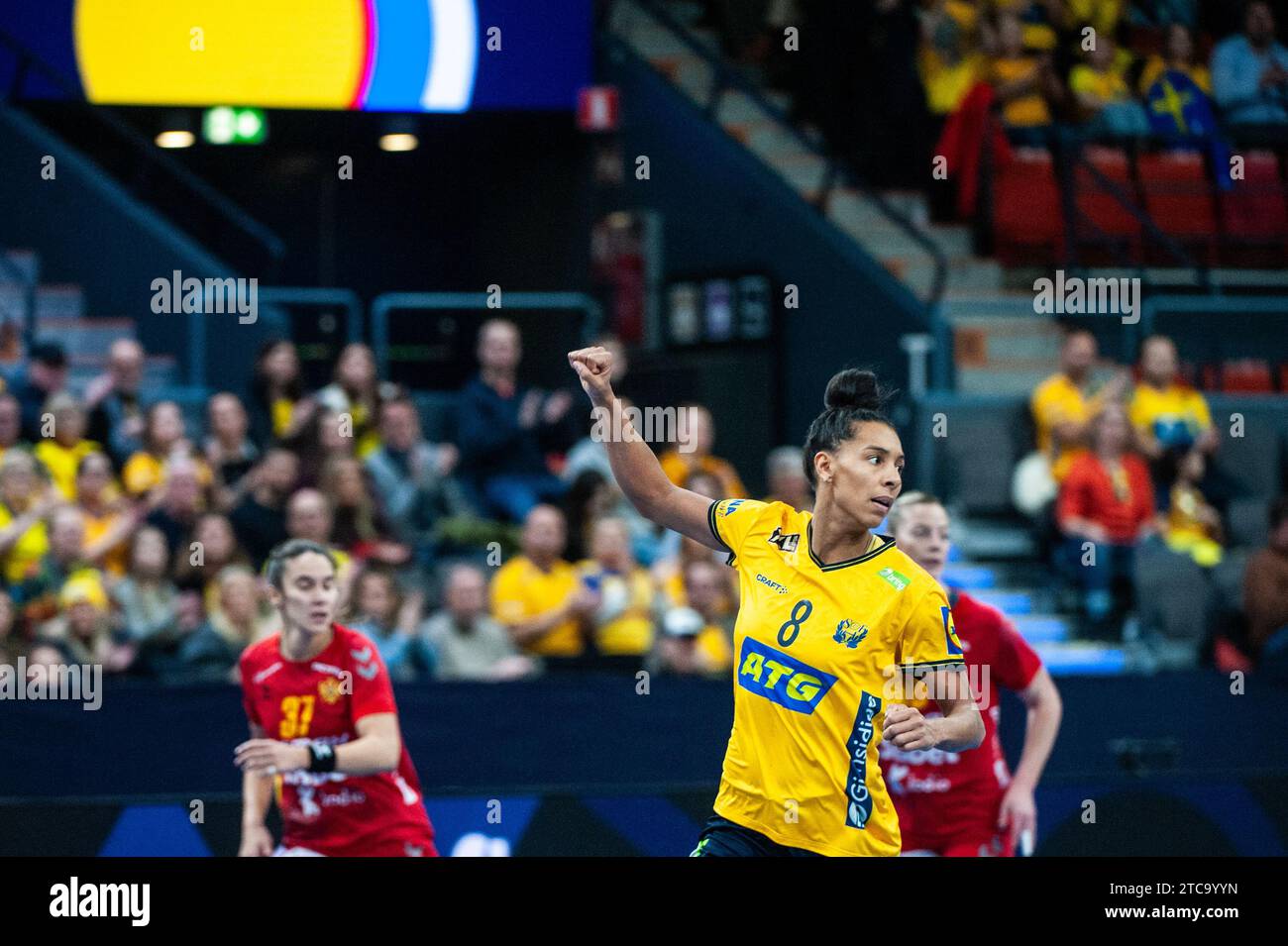 Gothenburg, Sweden. 11th Dec 2023. Jamina Roberts of Sweden celebrates ...