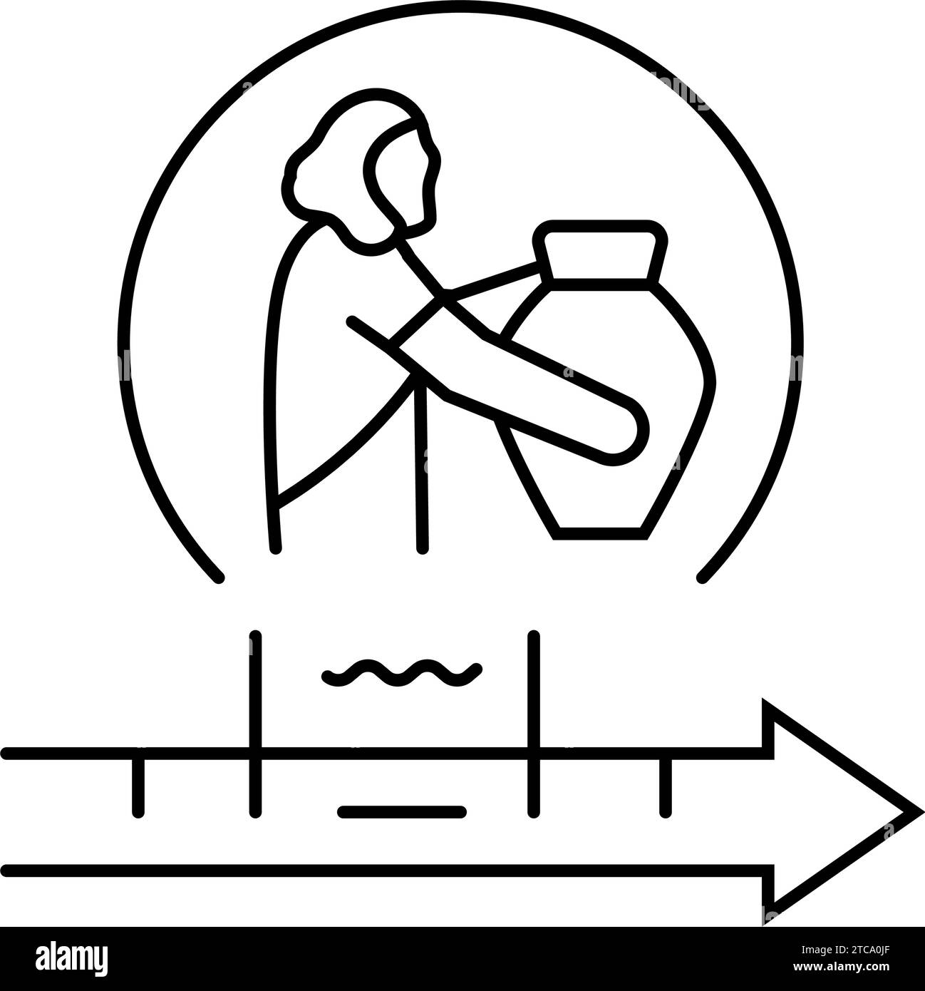 Bronze Age Human Evolution Line Icon Vector Illustration Stock Vector Image And Art Alamy