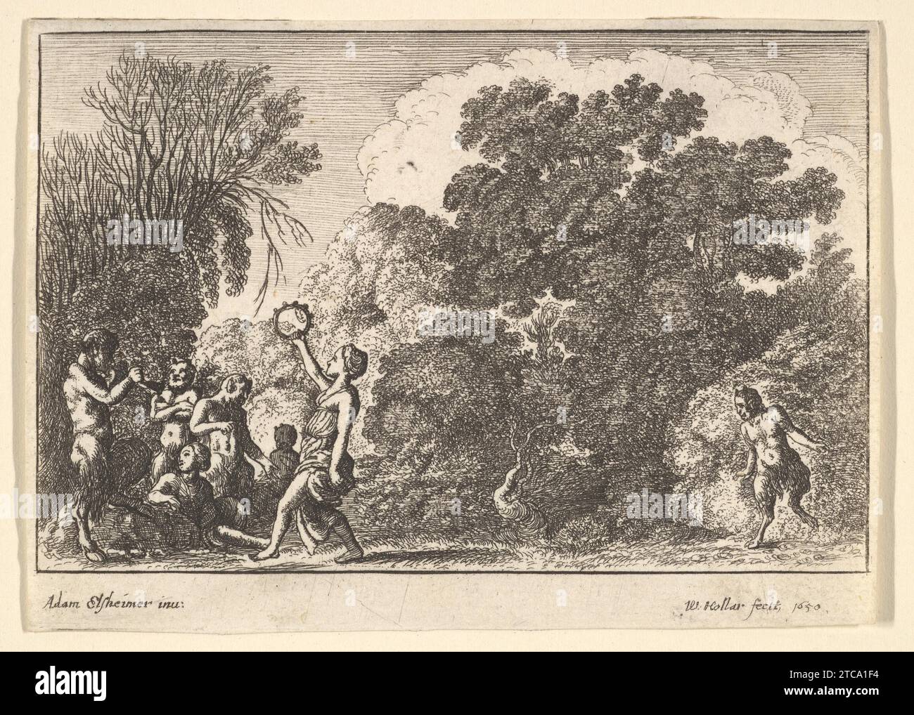 Five satyrs and two nymphs 1917 by Adam Elsheimer Stock Photo - Alamy