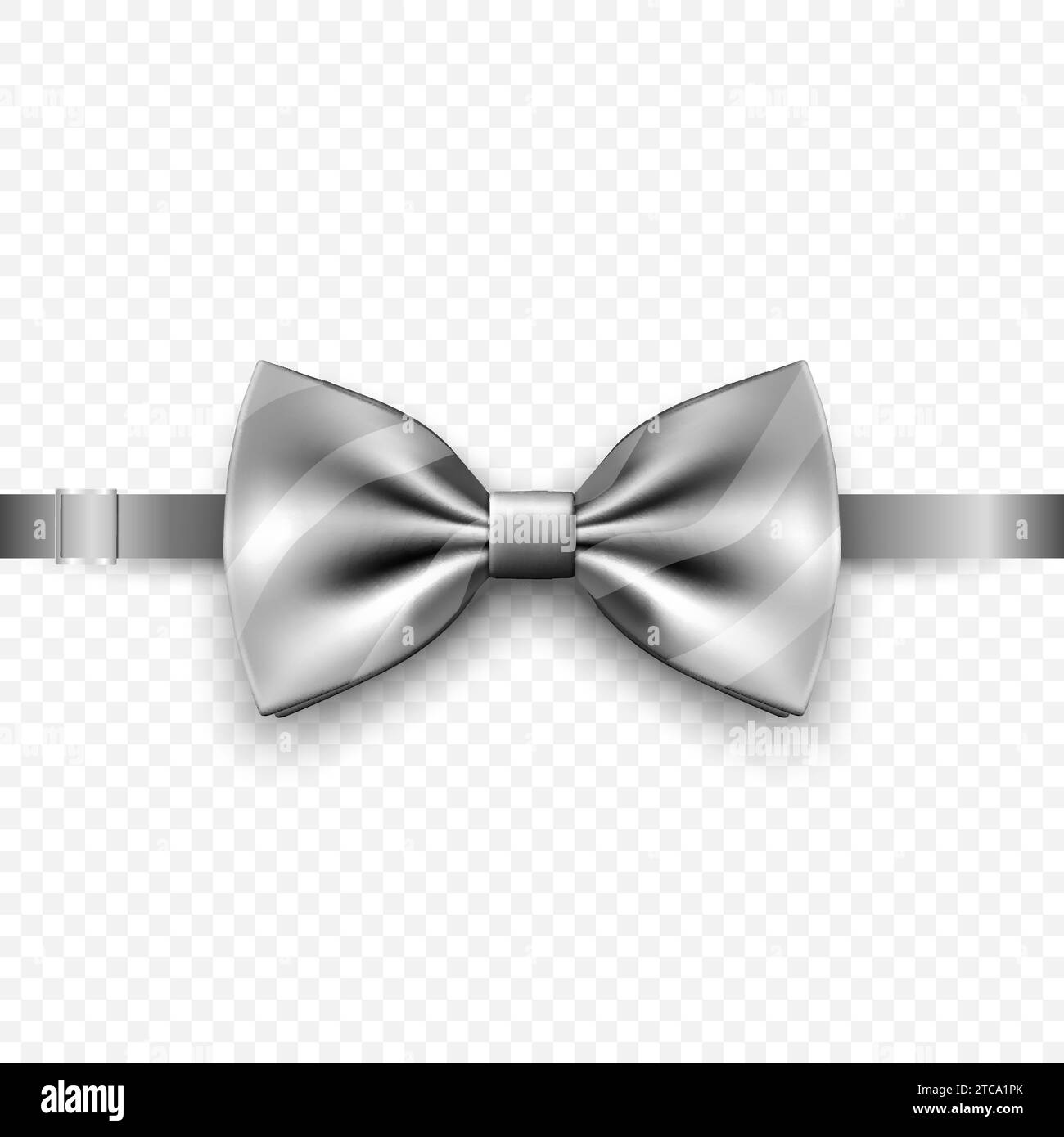 Vector 3d Realistic Gray Silver Bow Tie Closeup Isolated. Silk Glossy ... Vector 3d Realistic Gray Silver Bow Tie Closeup Isolated. Silk Glossy ...