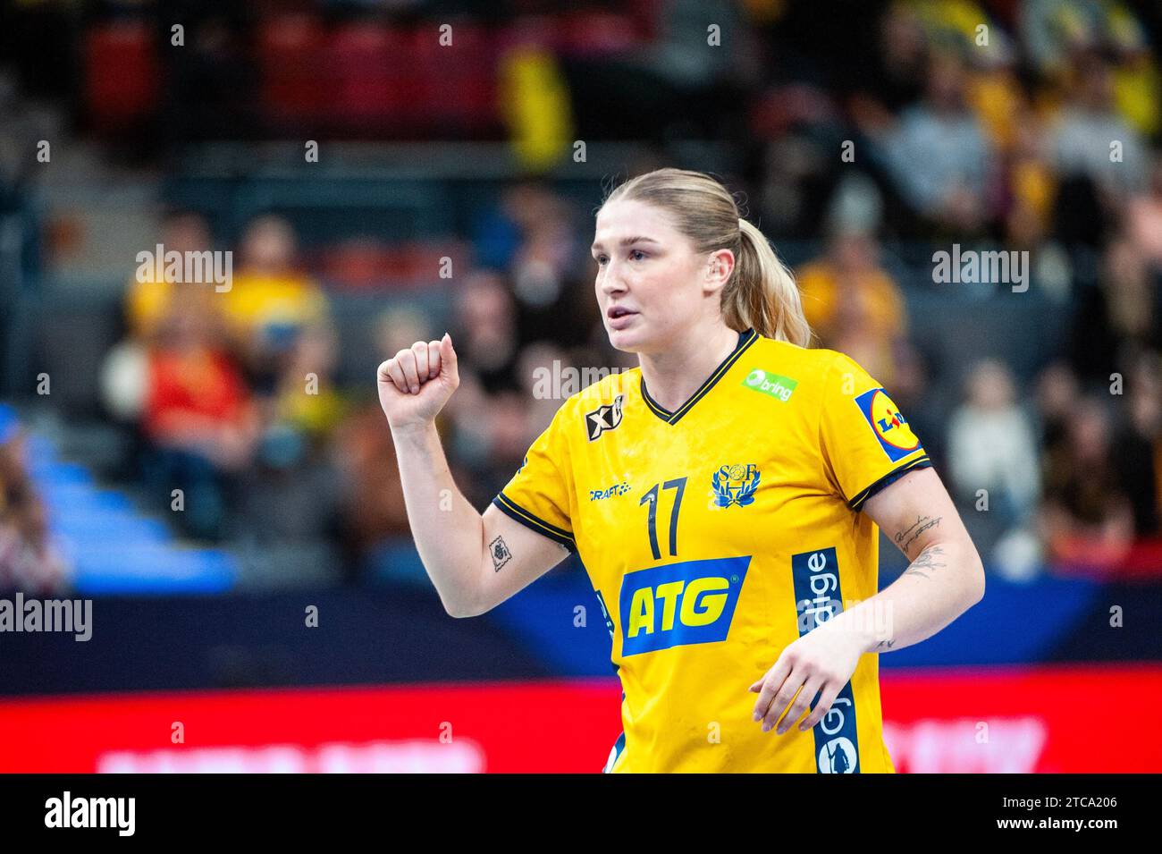 Gothenburg, Sweden. 11th Dec 2023. Nina Dano of Sweden celebrates ...