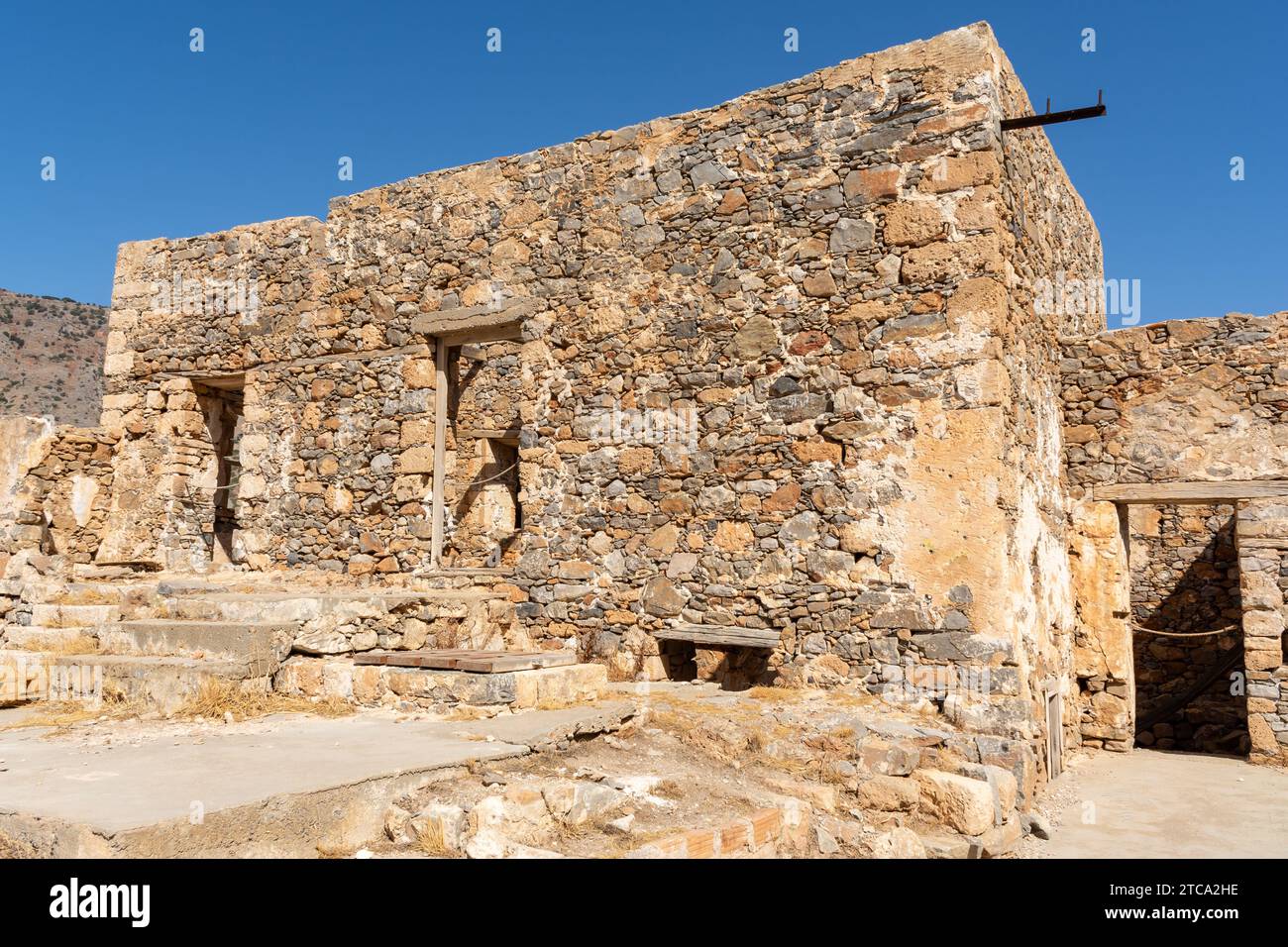Old architecture and ruins of abandoned buildings on the now ...