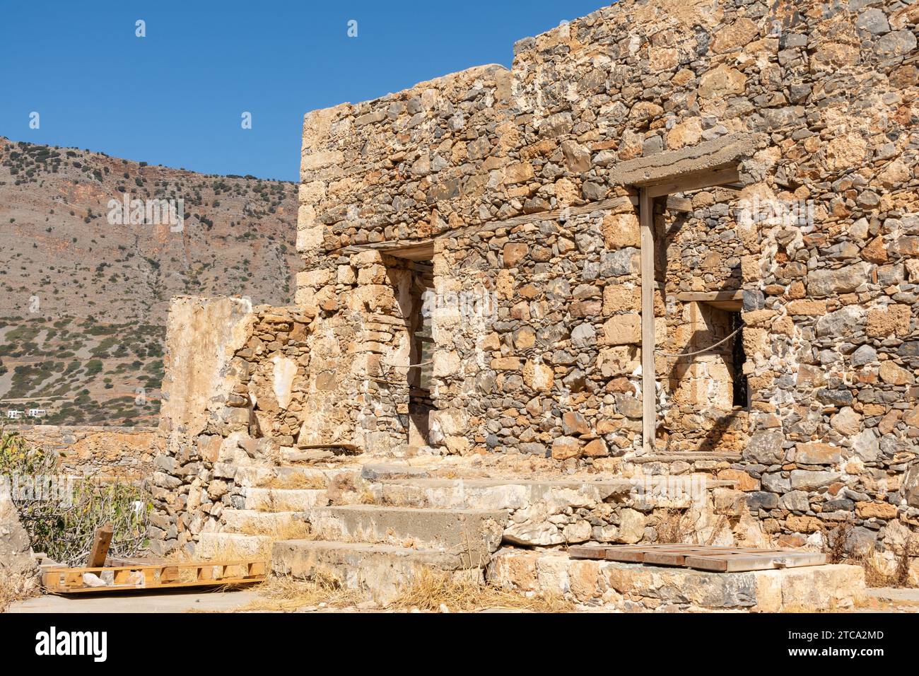 Old architecture and ruins of abandoned buildings on the now ...
