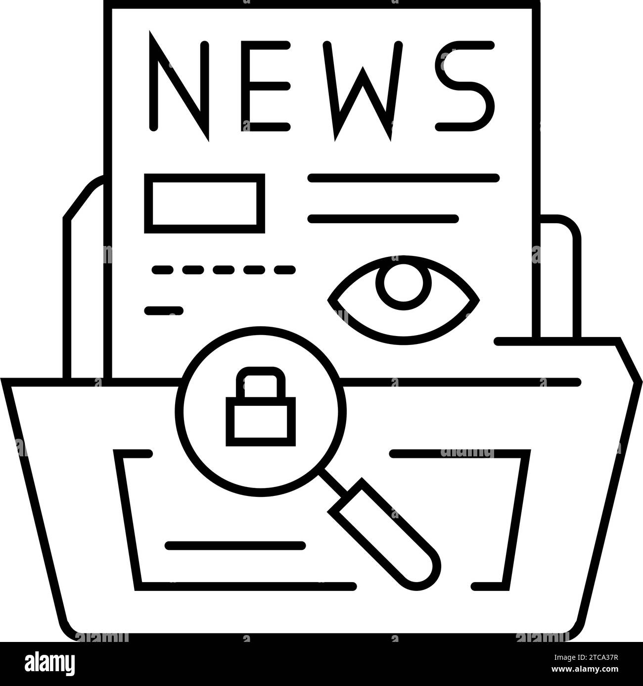 investigative journalism news media line icon vector illustration Stock ...