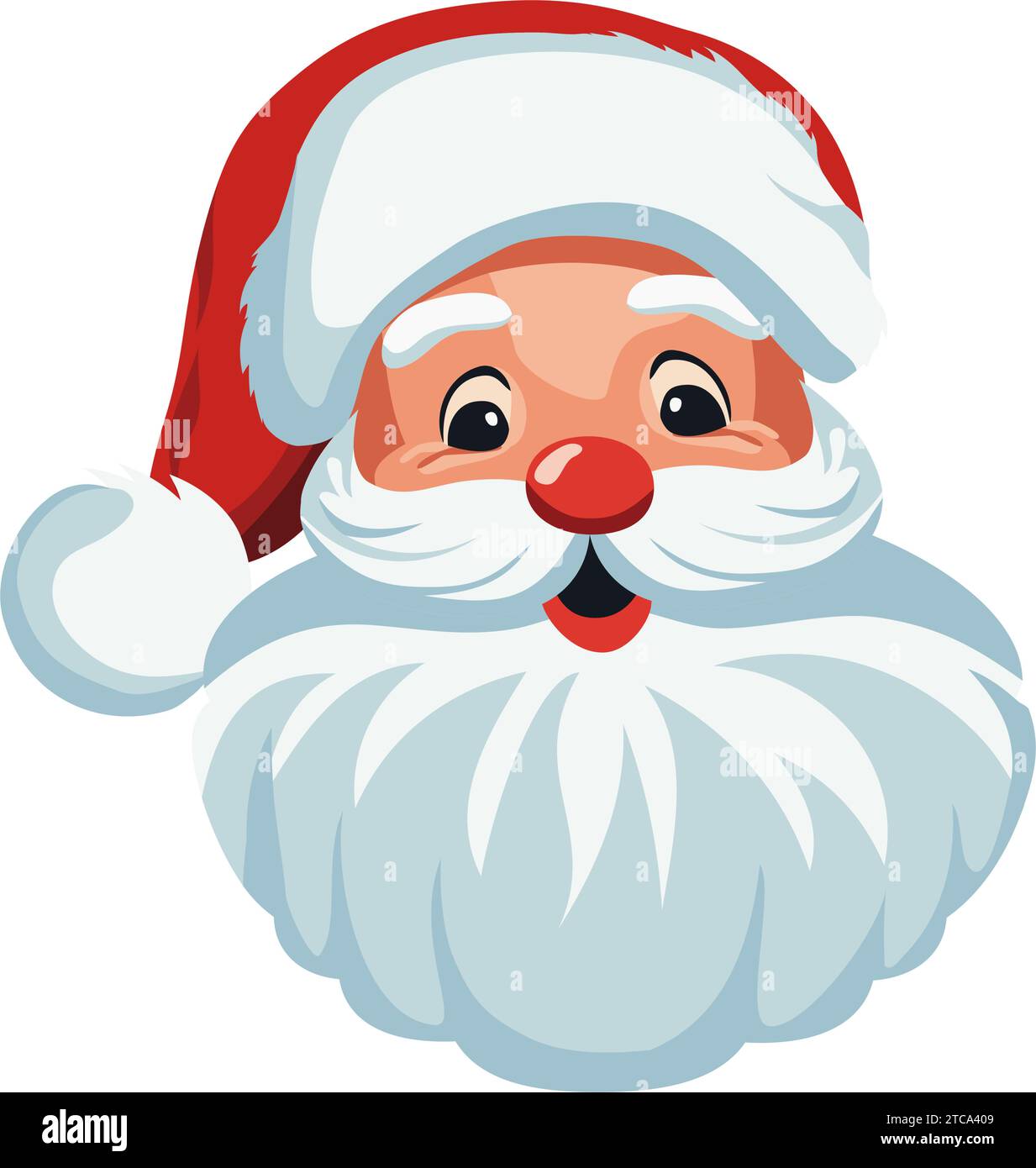 Cartoon santa face hi-res stock photography and images - Alamy