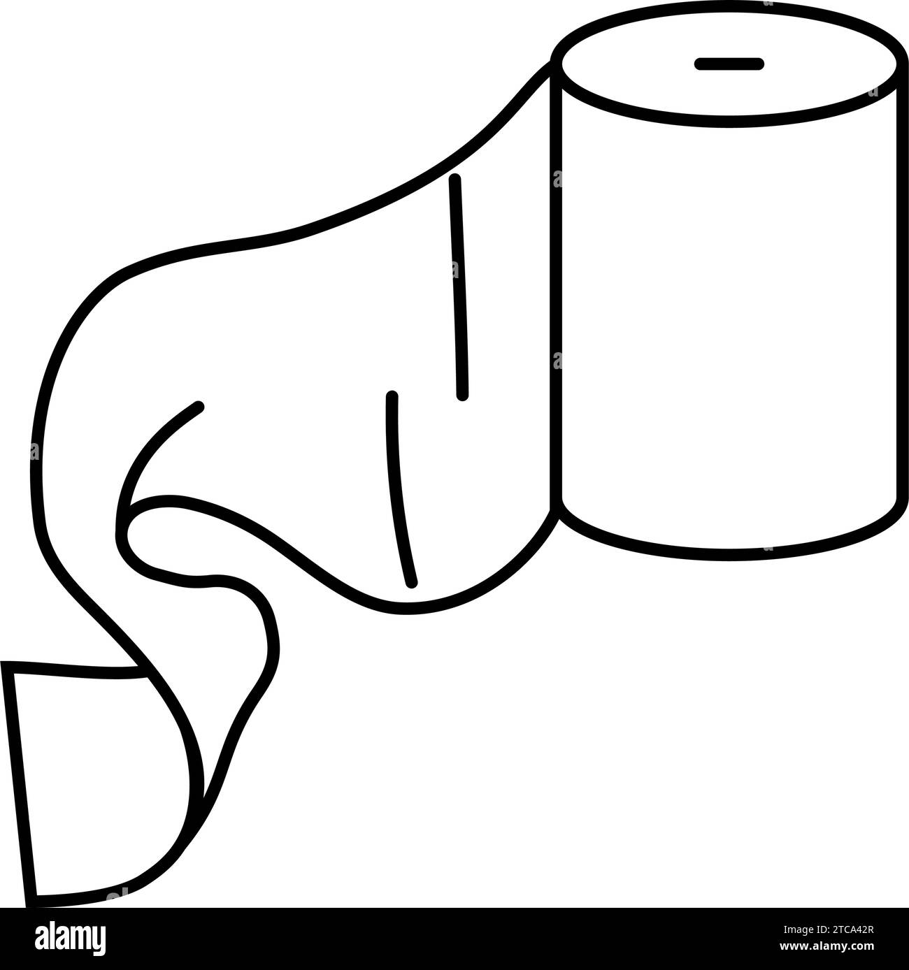 paper towel unrolling line icon vector illustration Stock Vector Image ...