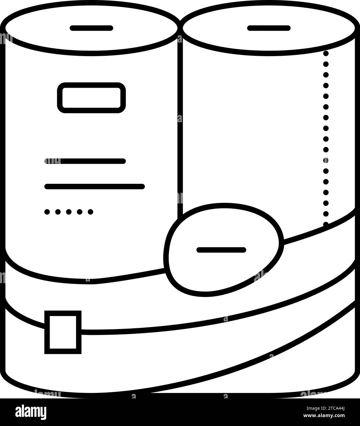white roll paper towel line icon vector illustration Stock Vector Image ...