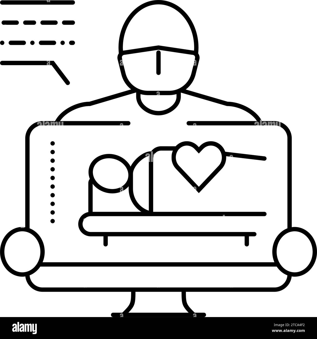 medical simulation biomedical line icon vector illustration Stock ...