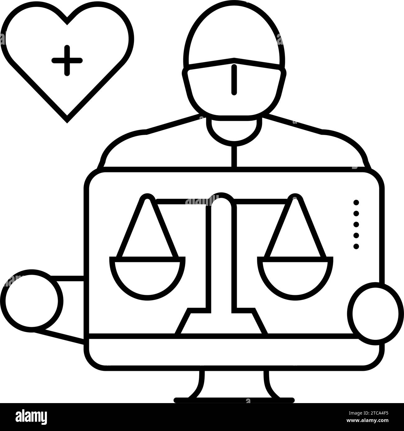 biomedical ethics line icon vector illustration Stock Vector Image ...