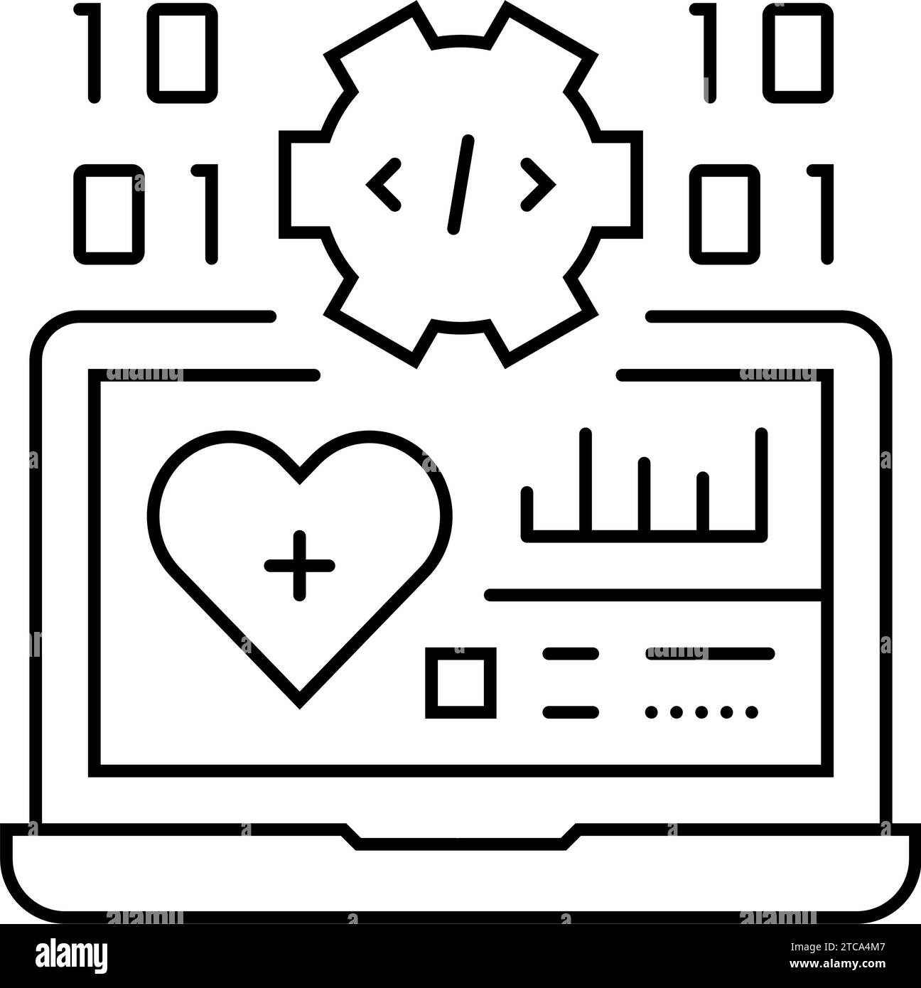 medical software biomedical line icon vector illustration Stock Vector ...