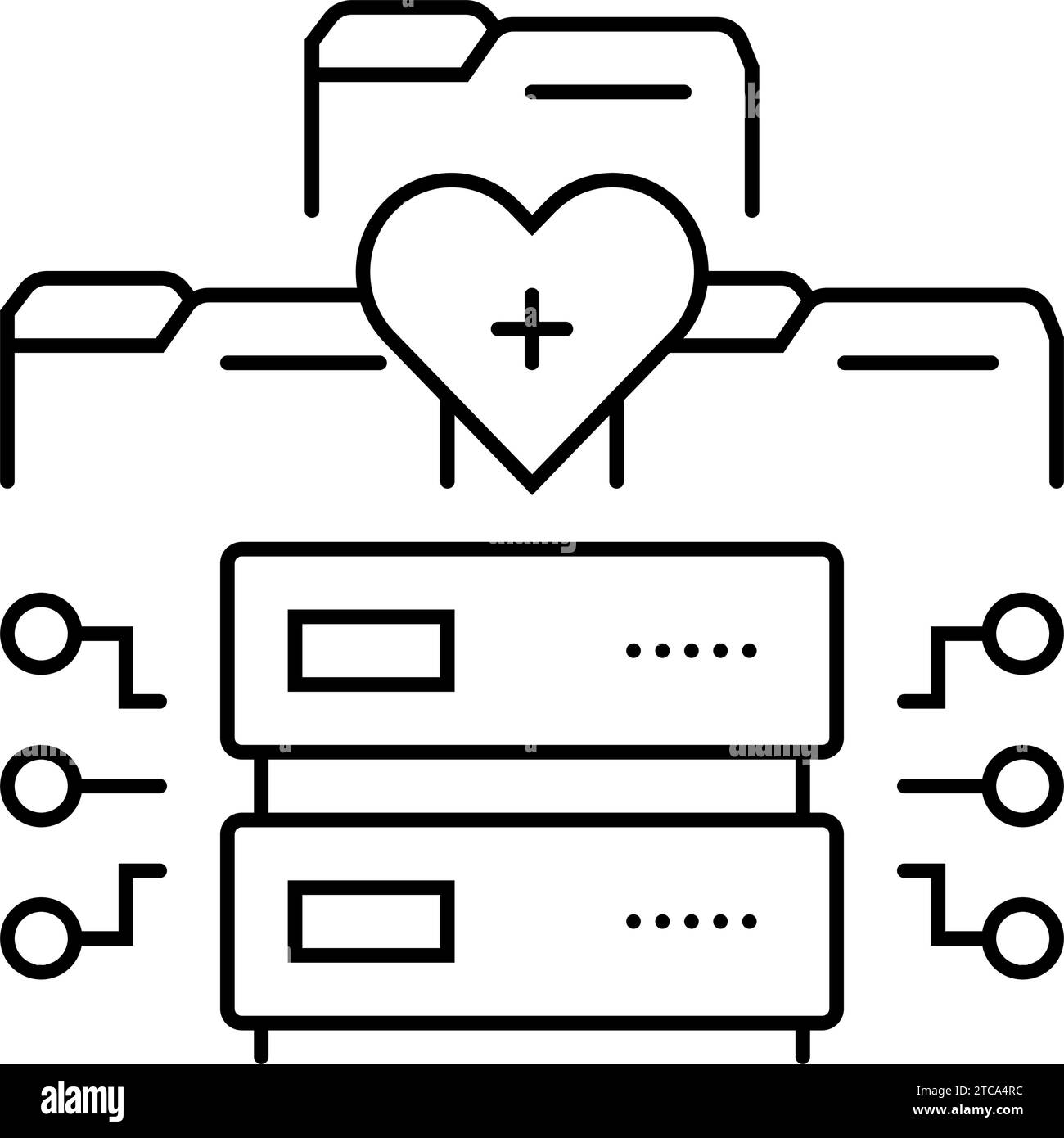 health data analysis line icon vector illustration Stock Vector Image ...