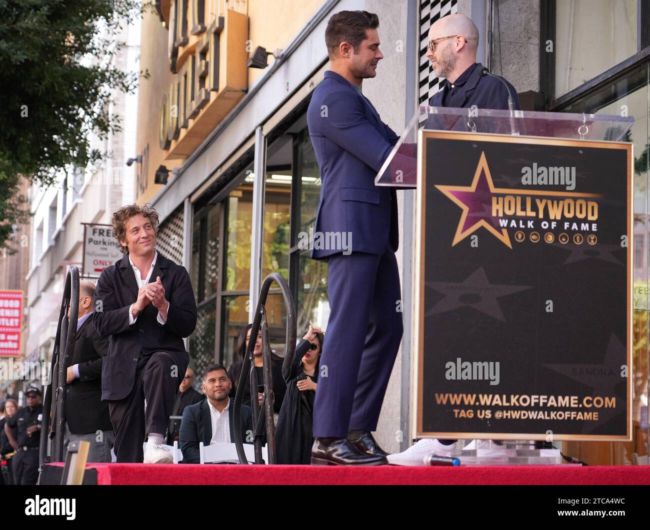 Los Angeles, USA. 11th Dec, 2023. (L-R) Jeremy Allen White, Zac Efron ...