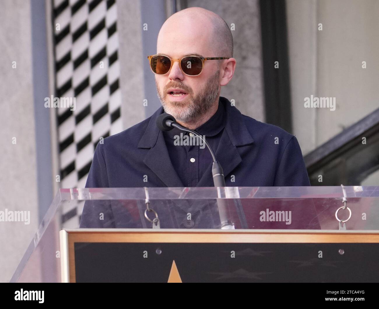 Los Angeles, USA. 11th Dec, 2023. Sean Durkin speaking at the Zac Efron ...
