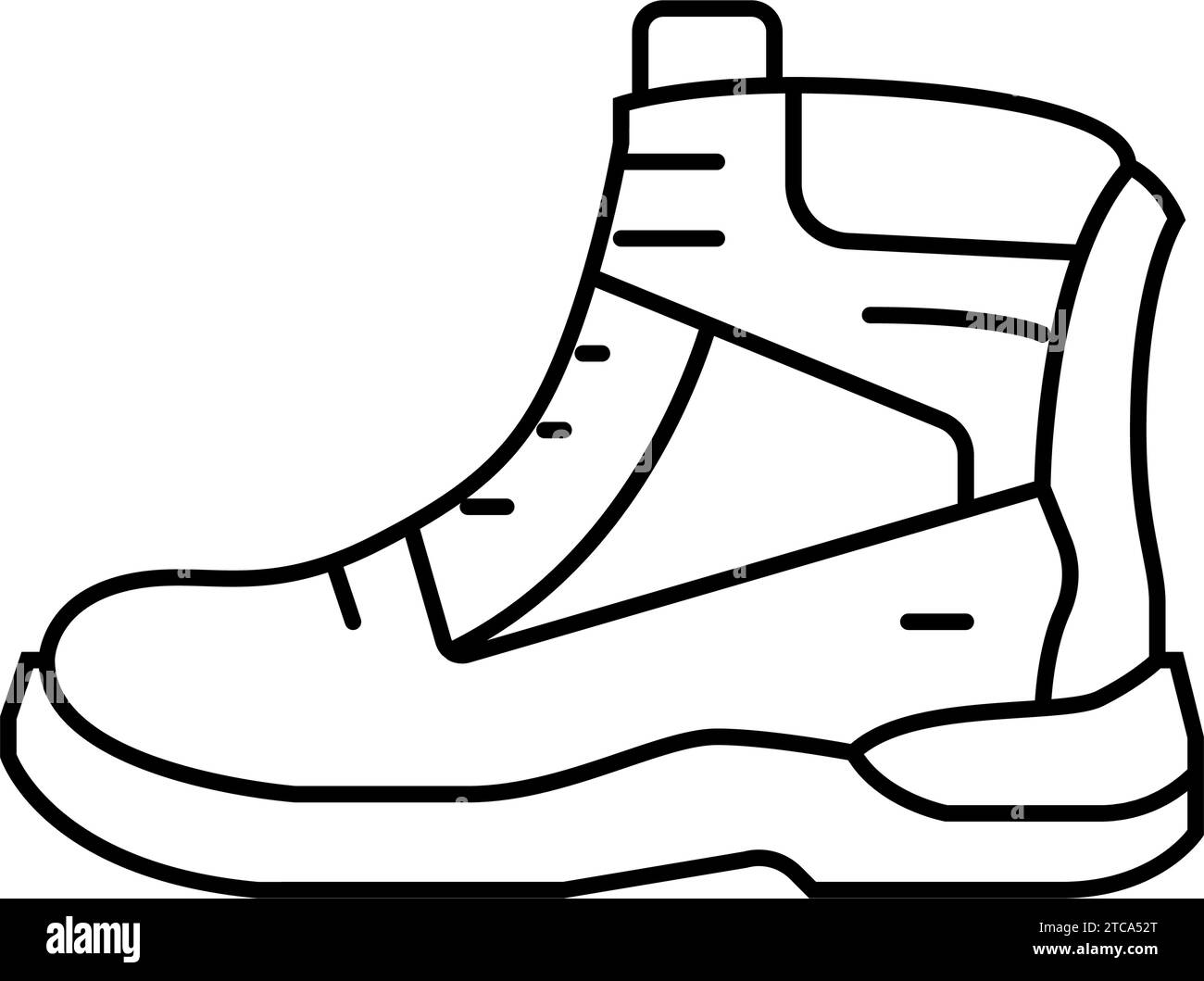 work boots civil engineer line icon vector illustration Stock Vector ...