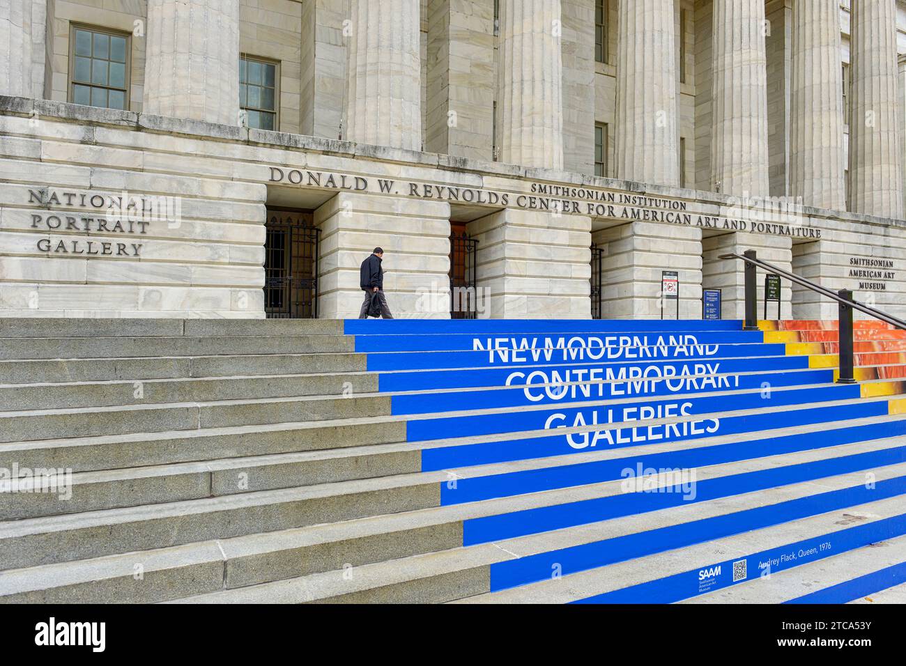 The blue painted steps outside the Smithsonian American Art Museum in ...