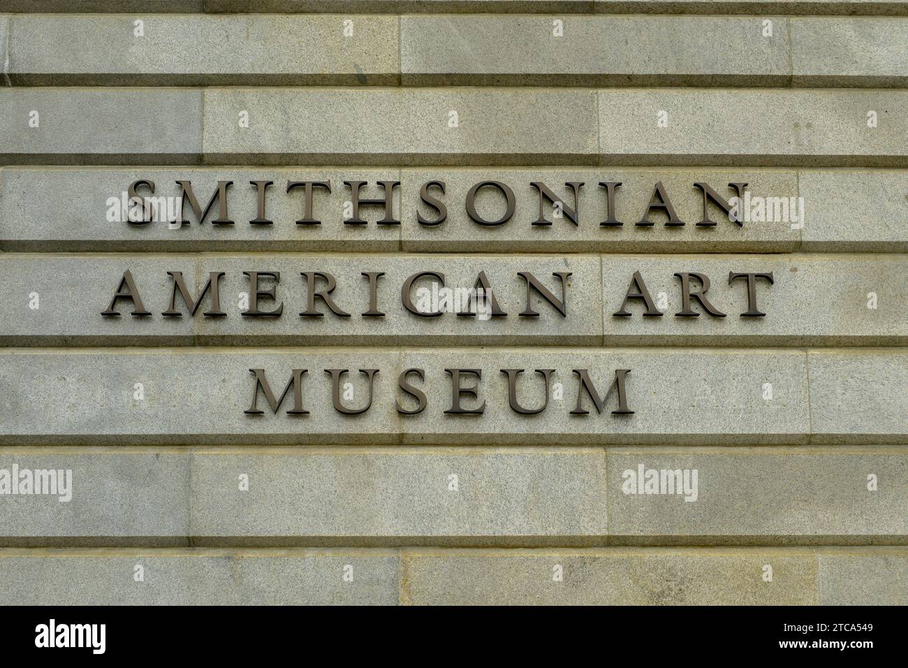Smithsonian American Art Museum sign outside the building in Washington ...