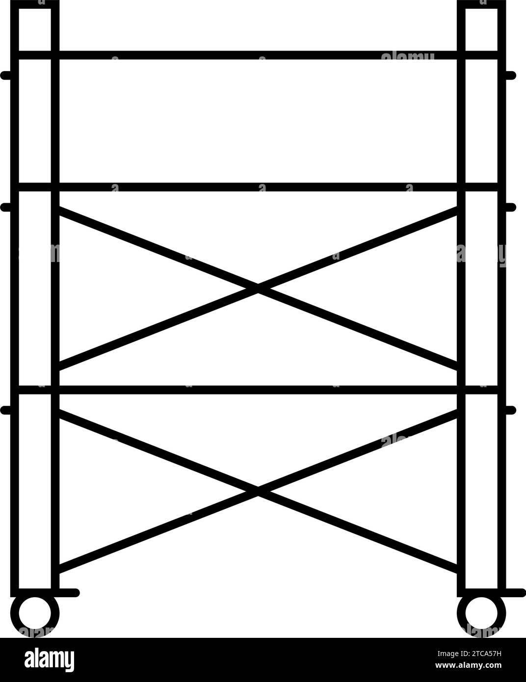 Scaffolding Civil Engineer Line Icon Vector Illustration Stock Vector