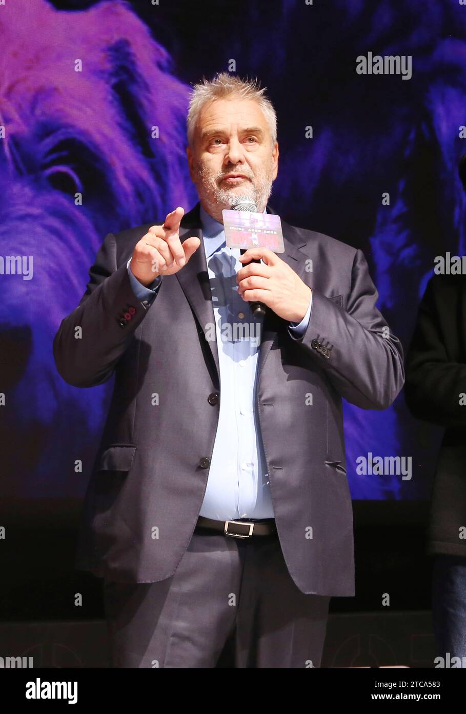 Luc Besson, French director, speaks at the Chinese premiere of his ...