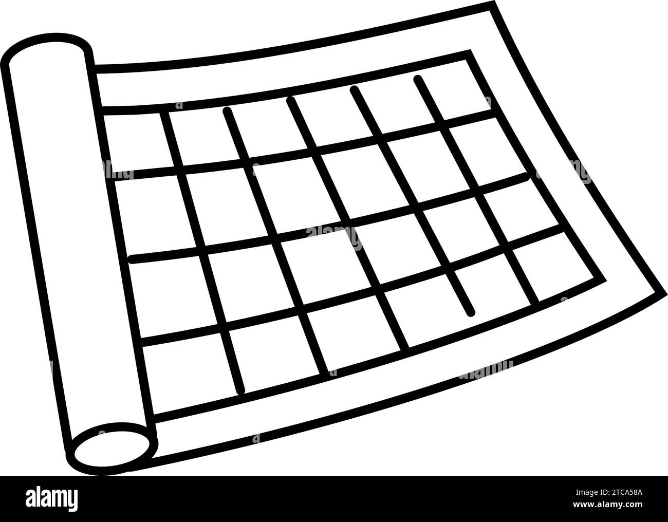 blueprint roll civil engineer line icon vector illustration Stock ...