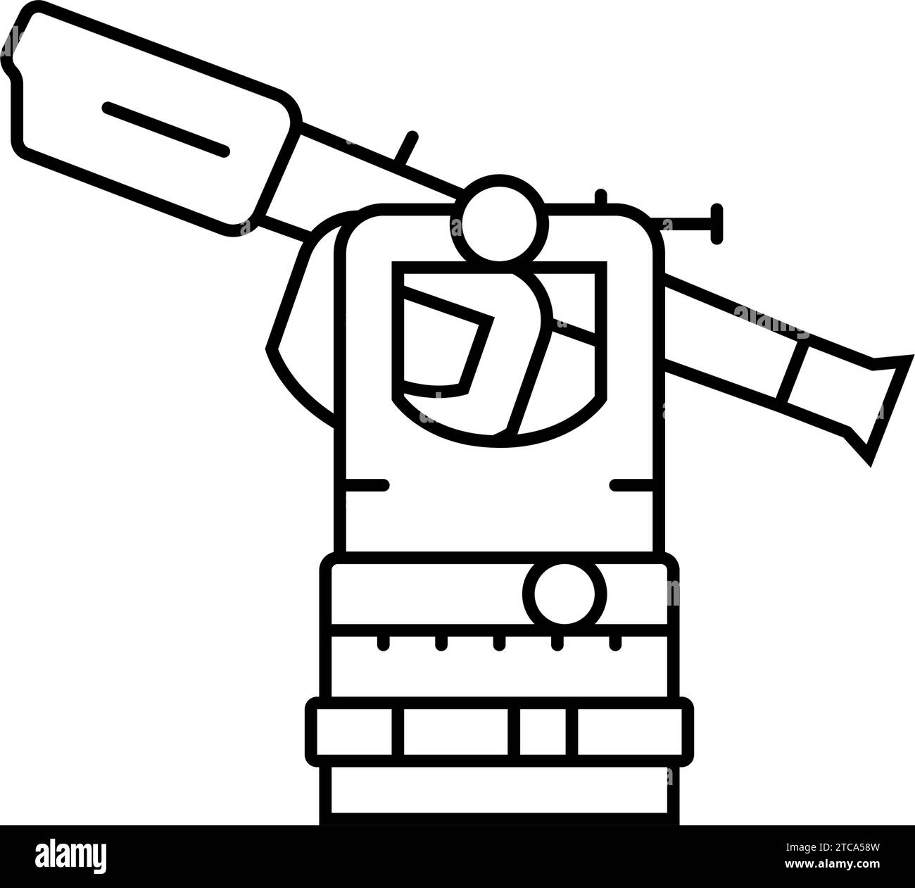 transit level tool civil engineer line icon vector illustration Stock ...